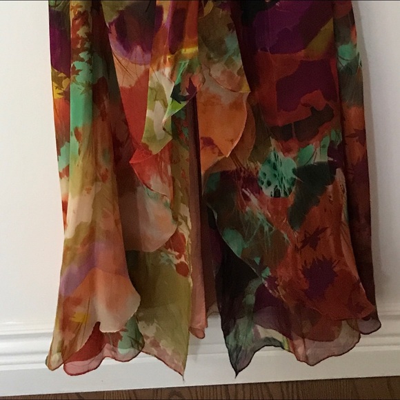 Cache | Dresses | Cache Floor Length Floral Evening Gown | Poshmark